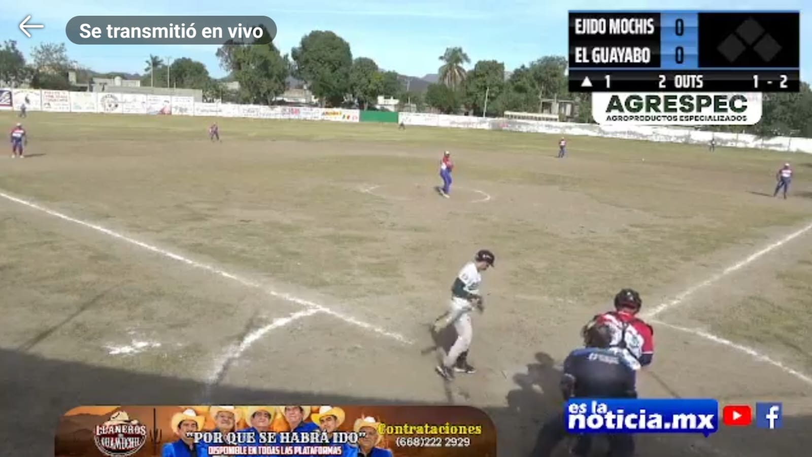 Rifa la ‘escoba’ en el beisbol de la Liga “Humberto Lopez Pineda ...